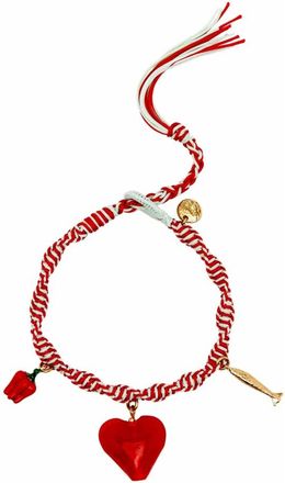 Alemais Femme, Accessoires, Rouge, Taille: ONE Size Tesori Rossa Macrame Charm Necklace