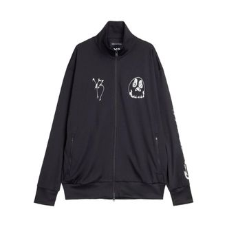 Yohji Yamamoto Homme, Sweatshirts et sweats &agrave; capuche, Noir, Taille: L Chito Graphic Track Top