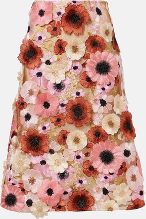 Dorothee Schumacher Jupe midi Blooming Meadow &agrave; appliqu&eacute;s floraux