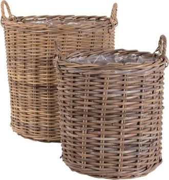 House Nordic House Nordic - Lot de 2 paniers en rotin - Naturel - indo