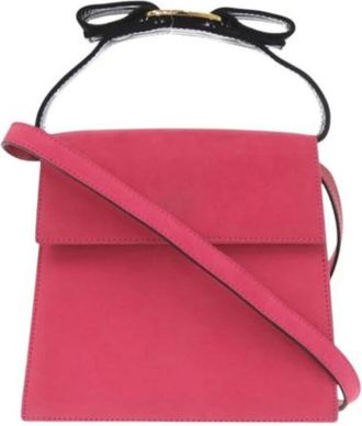 Ferragamo Sac &agrave; main en daim Pre-owned - Femme - Pre-owned - Rose - Taille: ONE Size