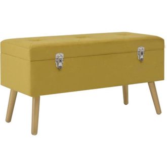 vidaXL Vidaxl - Bank mit Stauraum 80 cm Senfgelb Samt