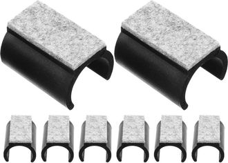 Hemobllo 8 St&uuml;ck U f&ouml;rmige Filz M&ouml;belgleiter 19mm Stuhlbeinschoner mit Rutschfester Kunststoffbasis Bodenschutz f&uuml;r Hartholzb&ouml;den Ger&auml;uschd&auml;mpfend und Kratzfes