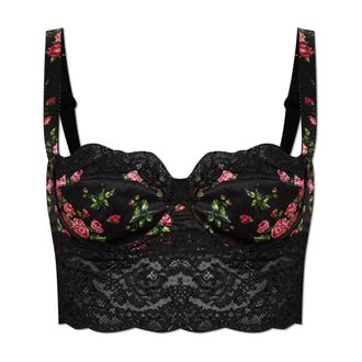 Dolce & Gabbana Femme, Sous-v&ecirc;tements, Noir, Taille: 100B FR Longline Bra