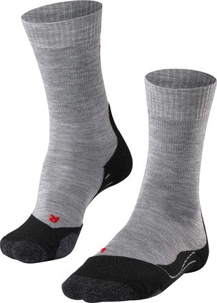 Falke Herren Wandersocken TK2 Explore M So Wolle Funktionsmaterial antiblasen dick 1 Paar, Grau Light Grey 3403-O, 42-43