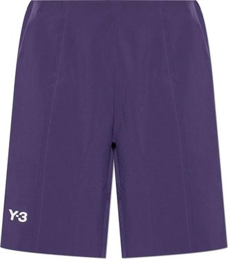 Yohji Yamamoto short de sport à logo imprimé - Violet
