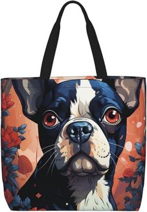 Generic Chien Aux Grands Yeux Sac &Agrave; Bandouli&egrave;re Imperm&eacute;able Tote Bag D&eacute;contract&eacute; Sac A Main Femme Pour Voyage Gym Quotidienne