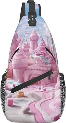 Generic Sac &agrave; dos &agrave; bandouli&egrave;re pour homme - Couleur poudr&eacute;e - Motif sucettes - Hockey sur glace - Arc-en-ciel