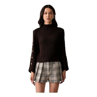 Twinset Femme, Pulls, Brun, Taille: 40 FR Pull &agrave; col roul&eacute;