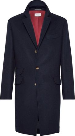Brunello Cucinelli Manteau Au Genou - Bleu