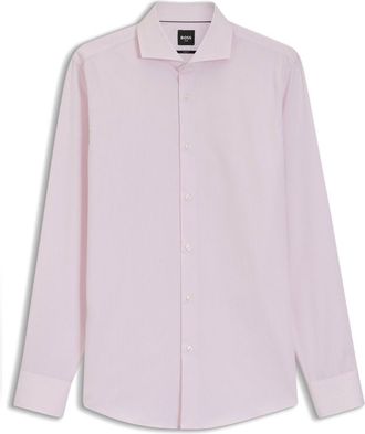 HUGO BOSS Baumwollhemd mit feinem Streifen, Slim Fit in