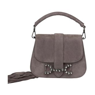 Alma En Pena Strass-Schnallen-Clutch-Tasche - - Bags - Damen - Grau - ONE SIZE