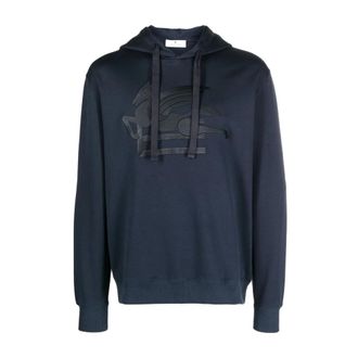 Etro Mitternachtsblaues Baumwoll-Sweatshirt - - Sweatshirts & Hoodies - Herren - Blau - M