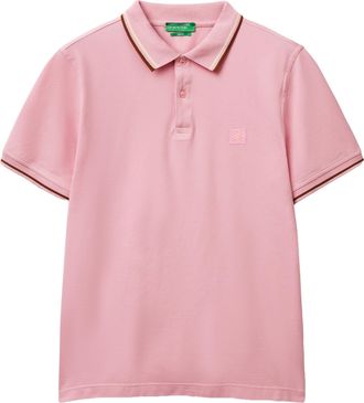 Benetton Herren Maglia Polo M/M 3f9hu302e Polohemd, Rosa, X-Small