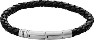 Fossil Herren Leder- oder Edelstahlarmband mit verstellbarem Verschluss