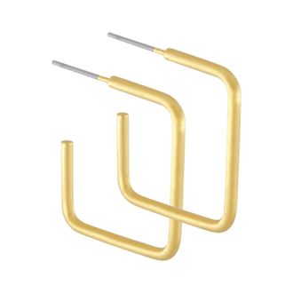 Dansk Copenhagen Square Hoop - - Accessories - Damen - Gelb - ONE SIZE