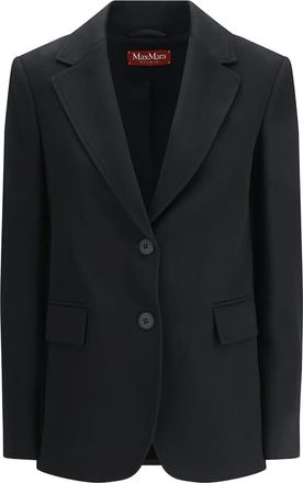 Max Mara button wool suit jacket - Schwarz