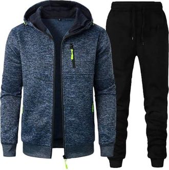 Generic Surv&ecirc;tement De Sport Pour Hommes, Sweat Hoodies &Agrave; Manches Longues Zipp&eacute; Et Pantalon De Jogging 2 Pi&egrave;ces, Baggy Et Confortable, Tenue De Travail &Eacute;l&eacute;gan