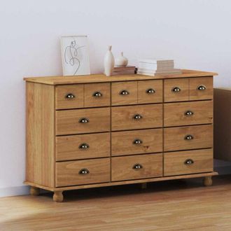 vidaXL Commode Marron 79 x 40 x 133,5 cm Bois de pin massif Vidaxl