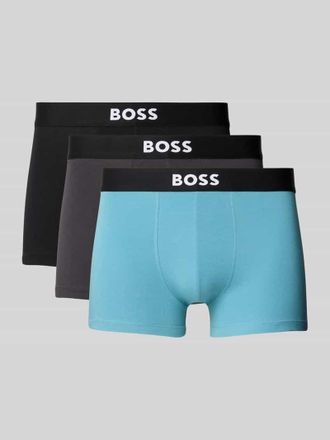 HUGO BOSS Regular Fit Trunks aus Baumwoll-Elasthan-Mix im 3er-Pack