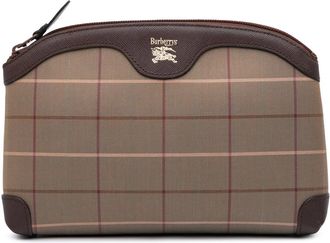 Burberry Clutches - Vintage Check Canvas Clutch - Gr. unisize - in Braun - für Damen