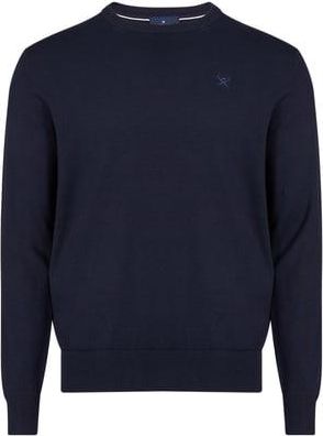 Hackett Pull col rond en coton et soie