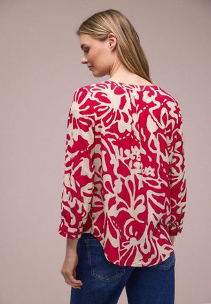 Street One Druckbluse 3/4-Arm-Bluse mit floralem Muster und Tape-Details