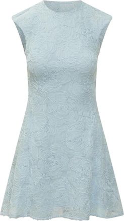 Rotate Rotate Birger Christensen, Femme, Robes, Bleu, Taille: 40 FR Flower Mesh Mini Dress