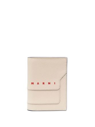 Marni portefeuille pliant &agrave; logo imprim&eacute; - Tons neutres
