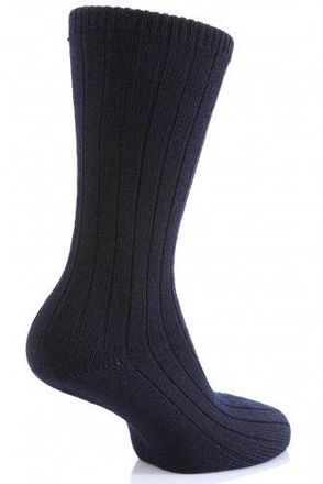 Pantherella Hommes 1 Paire laine mérinos à nervures Loisirs Chaussettes In 4 Colours - 9-11 Mens - Marine