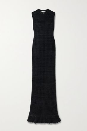 The Row Cutro Maxikleid Aus Lockstrick Aus Seide - Blau