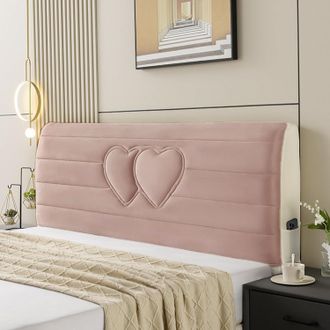 Generic Bett Kopfteil Bezug/&Uuml;berzug, Kopfteilbezug F&uuml;r, Stretch Husse Staubdicht, Bettkopfteil Hussen F&uuml;r Gepolsterte(Pink,190cm/74inch)