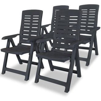vidaXL Vidaxl - Garten-Liegest&uuml;hle 4 Stk. Anthrazit