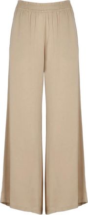 Fabiana Filippi Femme, Pantalons, Beige, Taille: 38 FR Pantalon Large &agrave; Taille &Eacute;lastique
