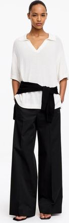 Arket Chinohose Mit Hohem Bund -Schwarz