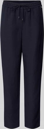 Marc Cain Straight Fit Stoffhose aus Viskose-Mix mit Leinen-Anteil