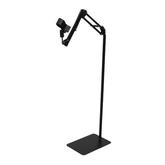 Frcolor H&ouml;henverstellbarer Haartrocknerhalter mit Faltbarem Schwenkarm und Rutschfester Klemme Freih&auml;ndiger Bodenst&auml;nder f&uuml;r Haartrockner Passend Platzsparend