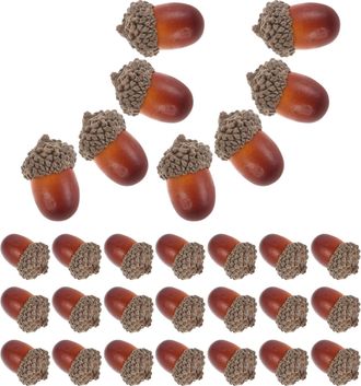 Angoily K&uuml;nstliche Naturgetreue Eicheln 40 St&uuml;ck Kleiner Eichel Dekoration aus Weichem Schaumstoff Bruchsicher f&uuml;r Herbst Weihnachts und Selbstgemacht Basteld