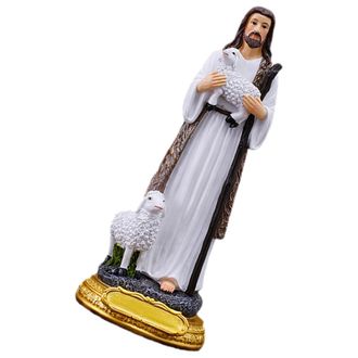 Milisten Hirtenstatue aus Kunstharz Renaissance Stil Filigrane Religi&ouml;se Figur Tischdekoration f&uuml;r Wohnzimmer