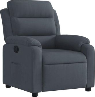 vidaXL Relaxsessel Dunkelgrau Samt - Vidaxl