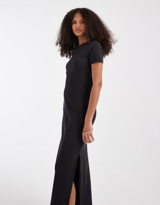 & Other Stories Robe longue en jersey - Noir