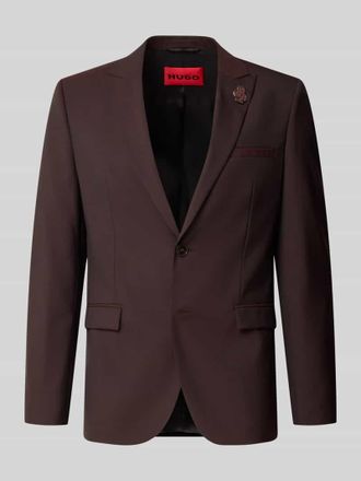 HUGO BOSS Slim Fit Sakko aus Schurwolle mit Logo-Detail