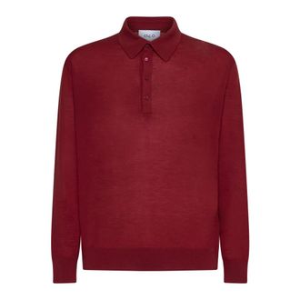 D4.0 Rundhals-Strickware - - Knitwear - Herren - Rot - 3XL