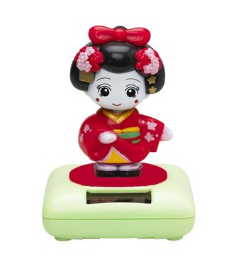 Lisbeth Dahl Solar Wackelfigur Geisha. Sich bewegende Figur mit Solarbetrieb f&uuml;r Auto, B&uuml;ro, Fensterbank. Solar Toy - Tivoli by