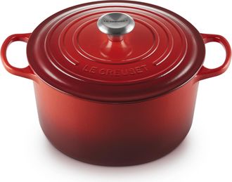 LE CREUSET Le Creuset Hoher runder Br&auml;ter aus Gusseisen, 26cm, Kirschrot, 21195260602430