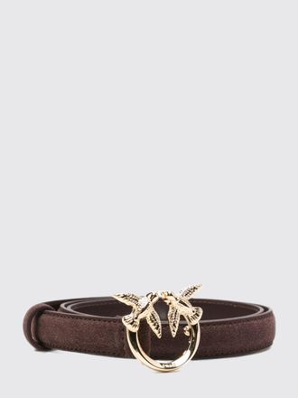 Pinko Ceinture fine en daim avec boucle plaque Love Birds