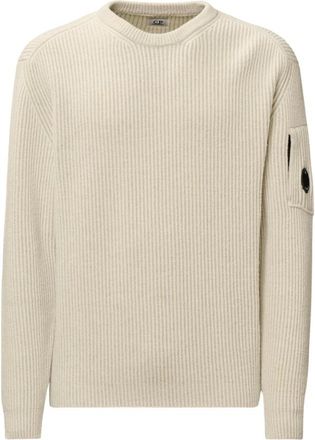 C.P. Company C.p. Company, Homme, Pulls, Blanc, Taille: XL Maille Molleton Col Rond