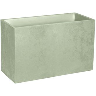 Eda Jardini&egrave;re Muret Basalt D&eacute;cor b&eacute;ton 116 L - Vert amande - Eda