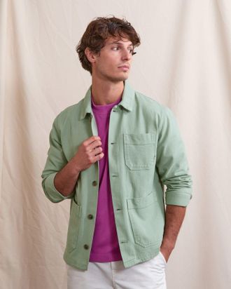 Faguo Veste en coton vert clair