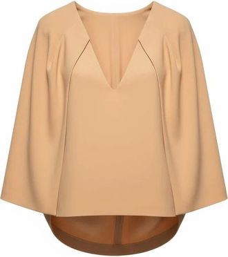 Alberta Ferretti Femme, Tops, Beige, Taille: 42 FR Long Sleeve Top
